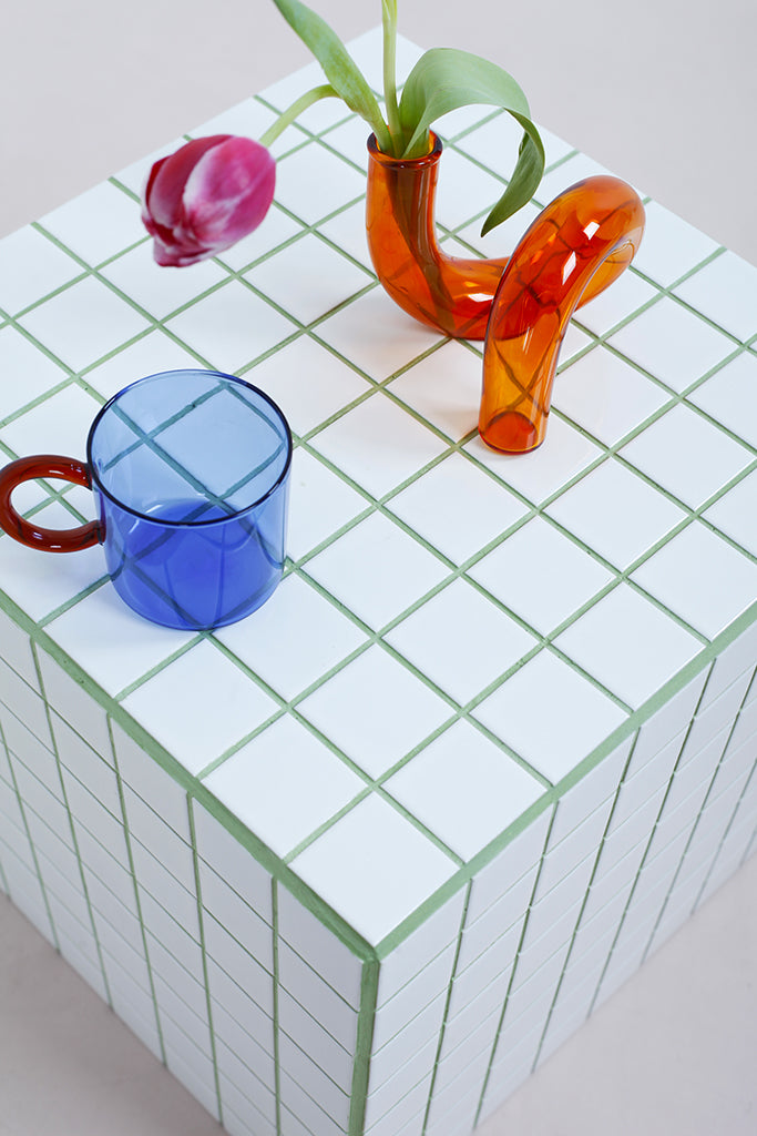 Handmade Modern Tiled Cube Side Table by ebtd | EBTD London ...