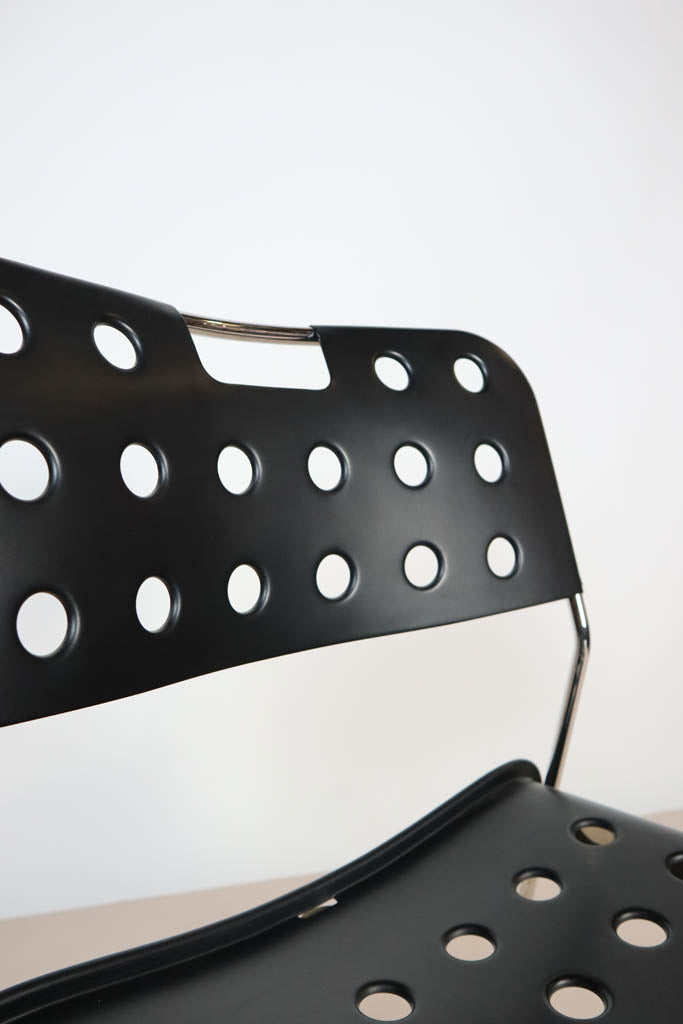 Retro Rodney Kinsman Black OMKSTAK Stacking Chairs for OMK | EBTD ...