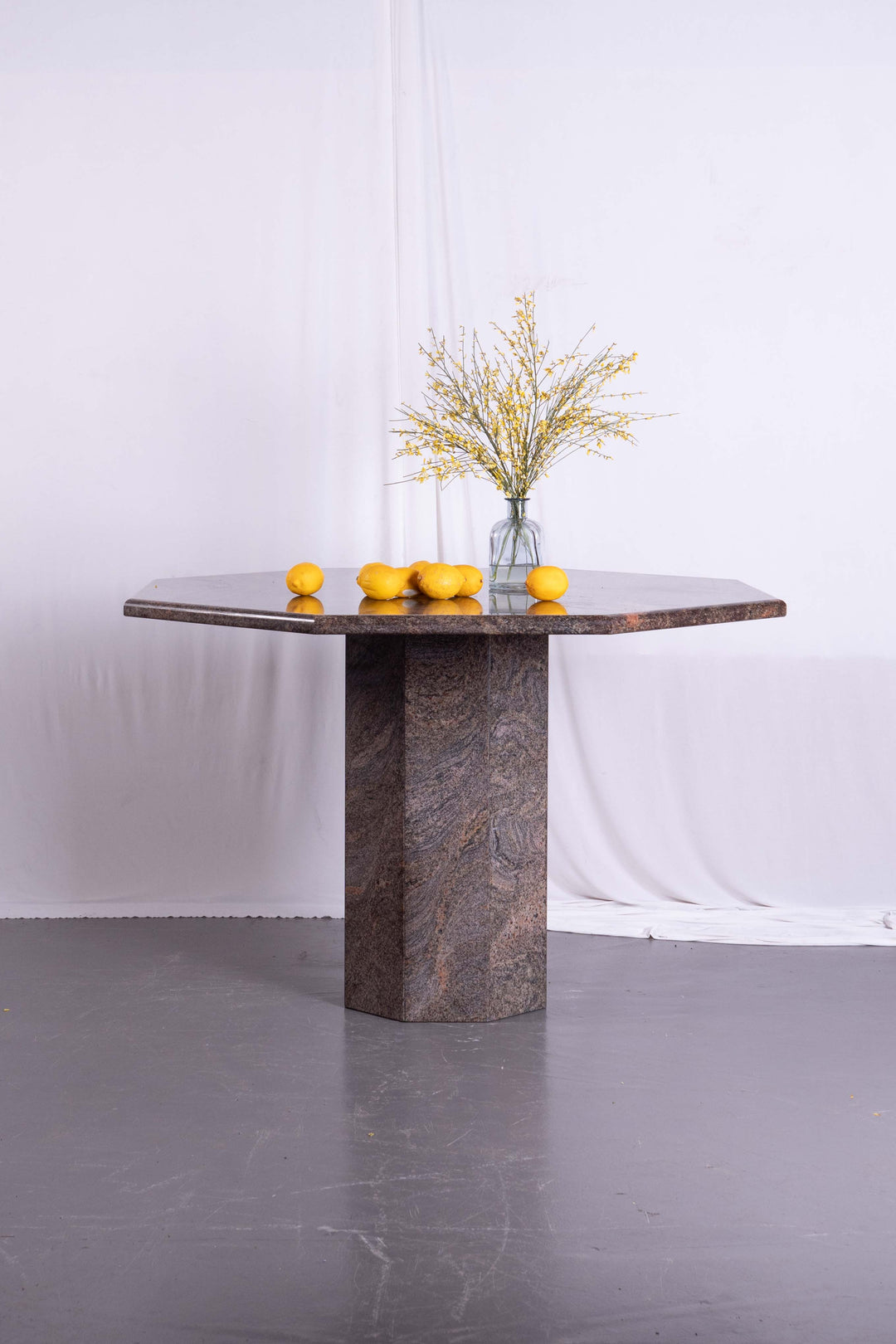 octagonal marble dining table